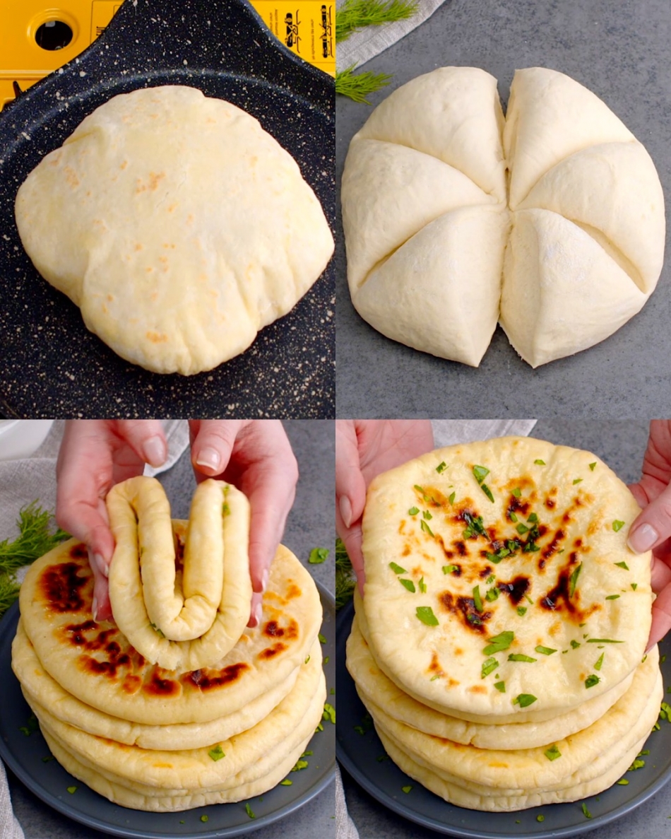 batbout marokkanisches brot in der pfanne gemacht - -Alte Oma Rezepte-