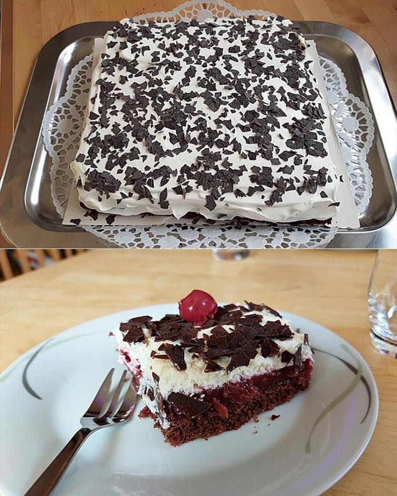 Schwarzwalder Kirsch vom Blech - -Alte Oma Rezepte-