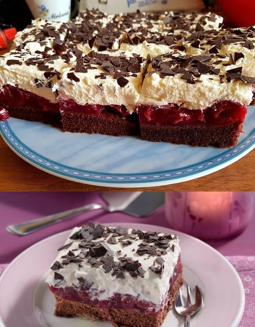 schwarzwalder kirschkuchen vom blech - -Alte Oma Rezepte-